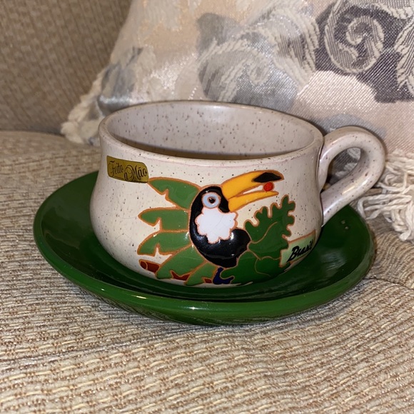 Handmade | Dining | Nwt Vintage Brazilian Handmade Pottery Toucan Mug ...